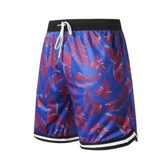 Generic Short court pour homme - Short &eacute;lastique tendance pour homme - Maille d&eacute;contract&eacute;e - Poche de sport extensible, bleu fonc&eacute;, 3XL