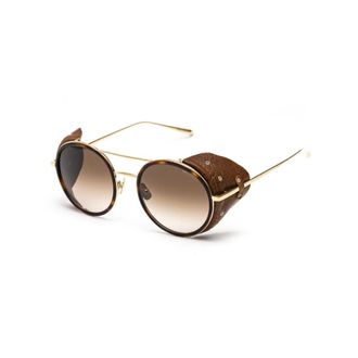 Belstaff Femme, Accessoires, Jaune, Taille: ONE Size Lunettes de Soleil en Titane Dor&eacute; Mod&egrave;le Pinnerdoradof
