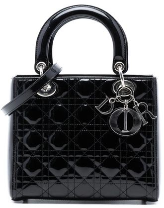 Dior Hobo Bags - Medium Patent Cannage Lady Dior - Gr. unisize - in Schwarz - f&uuml;r Damen