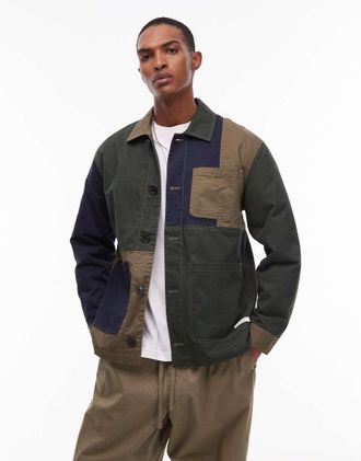 Element Crossroads - Surchemise effet patchwork - Vert kaki