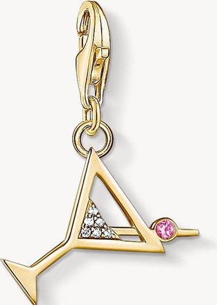 Thomas Sabo Charm-Anh&auml;nger in Gold, Wei&szlig; und Rot-Goldfarben