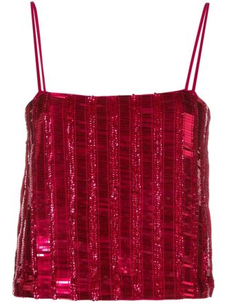 Pinko Tonante Oberteil mit Pailletten - Rosa