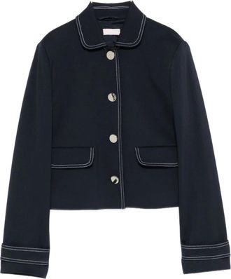 Liu Jo Femme, Vestes, Bleu, Taille: 40 FR Veste crois&eacute;e