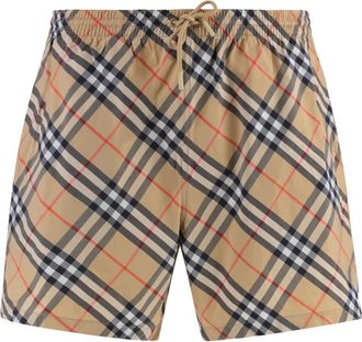 Burberry Homme, Maillots de bain, Beige, Taille: XL Check Swim Shorts