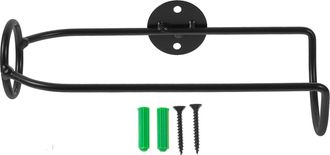 NUOBESTY Einzelner Weinflaschenhalter Zur Wandmontage Metall Weinregal H&auml;ngeweinregal Platzsparend Schwarzes Eisen Wandweinregal f&uuml;r K&uuml;che und Bar