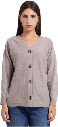 iBlues Femme, Pulls, Beige, Taille: 40 FR Cardigan en laine et cachemire
