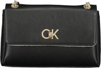 Calvin Klein Femme, Sacs, Noir, Taille: ONE Size Sac &agrave; rabat &agrave; cha&icirc;ne