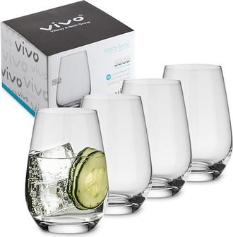 Villeroy & Boch Vivo By Villeroy & Boch Group - Voice Basic Set de Verres &agrave; Long Drink, 4 Pi&egrave;ces, 397 ml, Verre en Cristallin, Lavable au Lave-Vaisselle