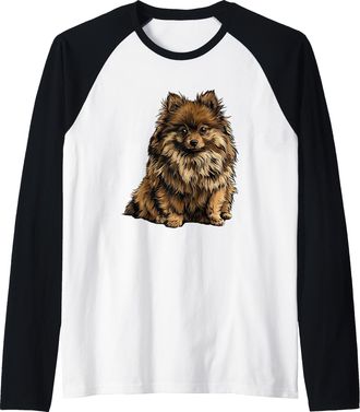 Whyitsme Design Schokoladen-Zwergspitz-Illustration Raglan