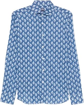 Fedeli Homme, Chemises, Multicolore, Taille: L Sean Panamino Printed Shirt