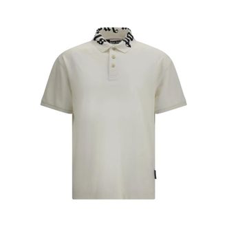 Palm Angels Neck Logo Polo - - Tops - Herren - Wei&szlig; - XL