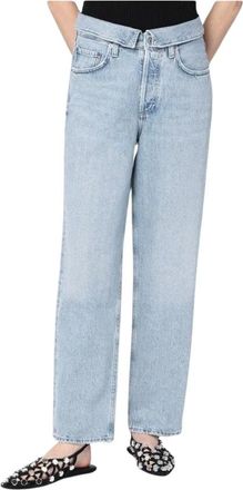 A Gold E Femme, Jeans, Bleu, Taille: W27 Jean Large Taille Haute