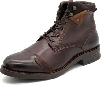 Esprit Bottines courtes en cuir pour homme avec fermeture éclair Marron, marron, 43 EU