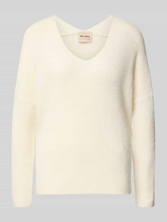 Mos Mosh Strickpullover aus Woll-Mix mit V-Ausschnitt Modell THORA