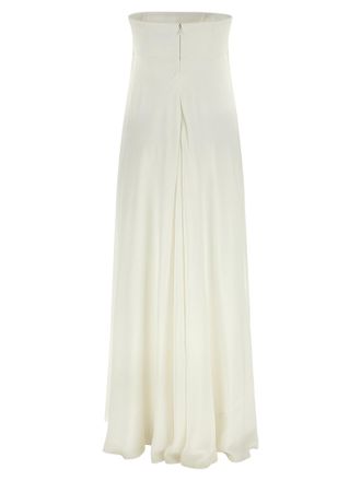 Giovanni Bedin Womens White Silk Long Dress