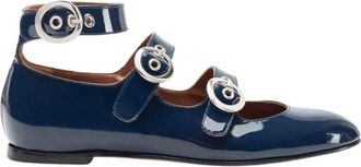 Scarosso Ballerines Linda II - Femme - Chaussures - Bleu - Taille: 37 1/2 EU