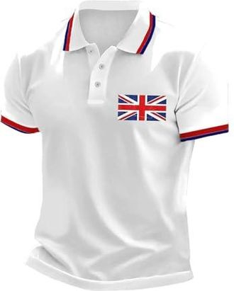 Generic Haut daffaires d&eacute;contract&eacute; avec manches raglan et boutonni&egrave;re sur le revers, Blanc., 4XL