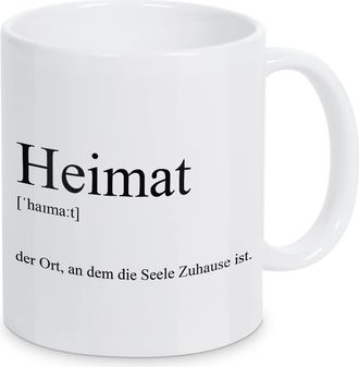artboxONE Tasse Heimat Definition von Dimaz Art - Kaffeetasse Typografie
