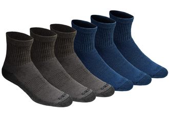 Dickies Herren Dri-tech Moisture Control Quarter, Erhältlich in M-XXL (6, 12, 18 Socken, Gemischter Denim (6 Paar), X-Large (6er Pack)