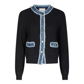 Neo Noir Cardigan - - Knitwear - Damen - Blau - XS