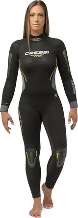 Cressi Fast 5mm All-In-One Lady Trockenanzug, Black/Yellow, L