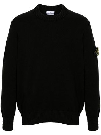Stone Island sweat en coton à patch Compass - Noir