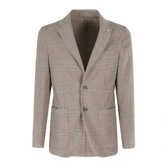 L.B.M. 1911 Kaschmir Baumwolljacke Madras Stil - - Jackets - Herren - Braun - XL