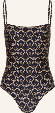 Vilebrequin Bandeau-Badeanzug Facette blau