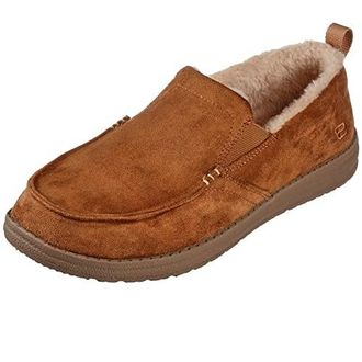 Skechers Pantoufles Melson Willmore pour homme, Microfibre bronz&eacute;e, 40 EU