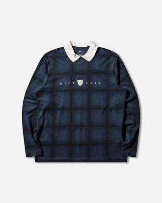Nike Men s Dri-FIT Loose Longsleeve Golf Polo Midnight Navy / Sail