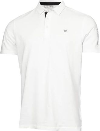 Calvin Klein Polo Uni Golf pour Hommes - Blanc - XXL