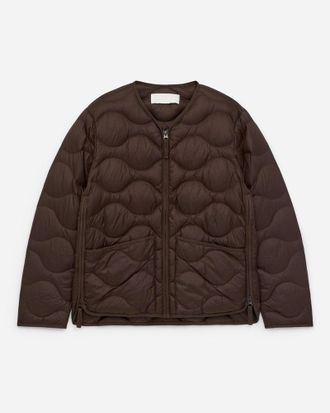 Arket Upcycled Down 2-in-1-Liner-Jacke -Braun