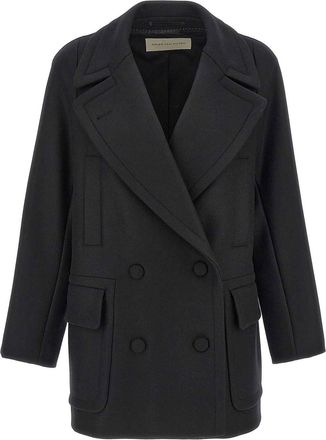 Dries Van Noten Kurzer Mantel - Schwarz