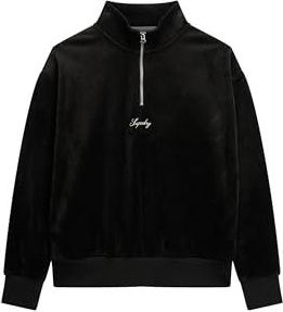 Superdry Chandail à demi-fermeture éclair Superdry Country Club en velours pour femmes