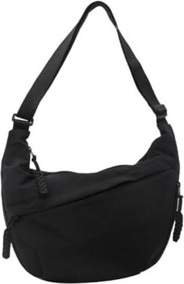 Generic Sac à bandoulière tendance pour femme avec sangle réglable, Noir, 12.6*4.33*11.02