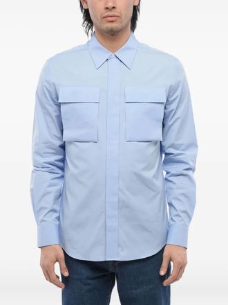 Alexander McQueen chemise Military &agrave; poches poitrine - Bleu