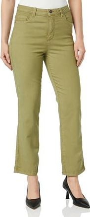 Kaffe Womens Jeans Colored Cropped Legs Straight Fit High-Waisted Regular Waist