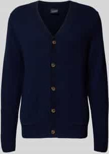 Christian Berg Strickjacke aus Wolle-Kaschmir-Mix mit V-Ausschnitt