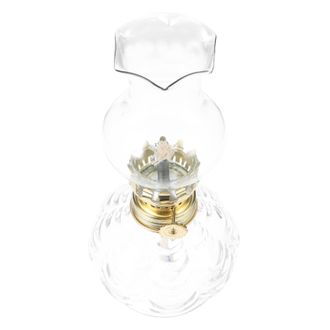 SOLUSTRE Petroleumlampe Aus Glas Für Innenbereich Öllampe Vintage-Design Petroleumlicht Mit Klarem Glasgehäuse Einfach Zu Betreiben Installieren