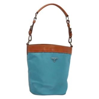 Prada Pre-owned Nylon sacs-prada - Femme - Pre-owned - Bleu - Taille: ONE Size