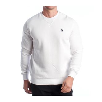 U.S.Polo Association Crew Neck Fleece-Lined Sweatshirt - - Sweatshirts & Hoodies - Herren - Wei&szlig; - 3XL