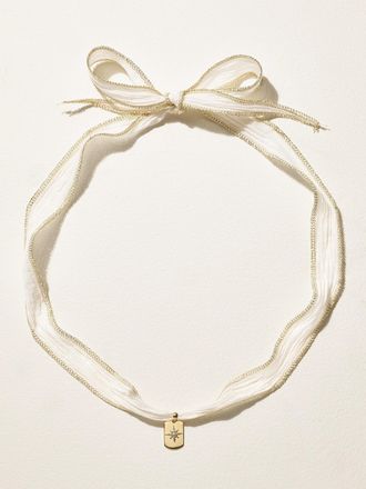 Mizuki Choker Aus Krepon Mit Diamanten Und Details Aus 14 Karat Gold