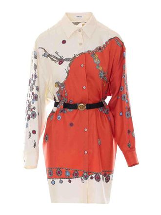 Versace Robe Au Genou - Multicolore