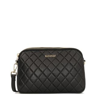 Kazar Minimalistische gepolsterte Getreideledertasche - - Bags - Damen - Schwarzk - ONE SIZE