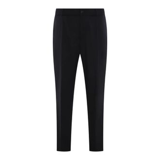 Moncler Homme, Pantalons, Bleu, Taille: XL Pantalon Bleu avec Logo