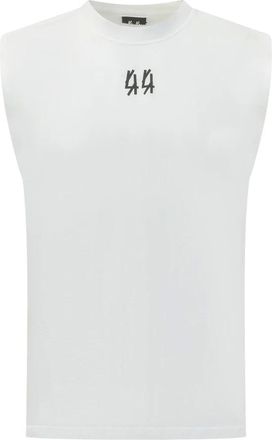 44 Label Group Homme, Tops, Blanc, Taille: XL Sleeveless Crpd Jer
