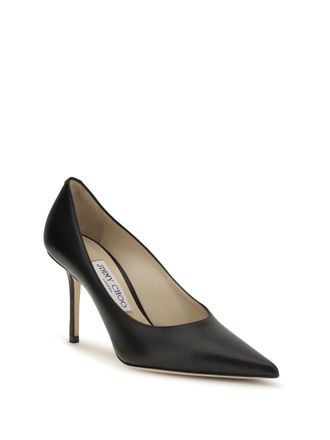 Jimmy Choo London Womens Pumps Love 85 Black Calfskin Calf Leather High Heel Shoes