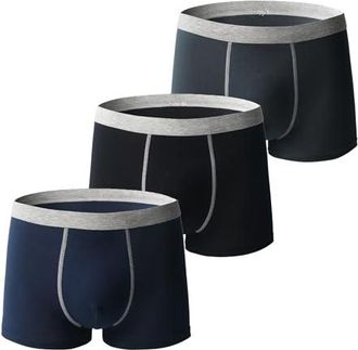 Generic Boxer pour homme ultra absorbant pour incontinence - Sous-vêtements lavables et confortables - Anti-fuites et réutilisables (3 pièces-a, 6XL)