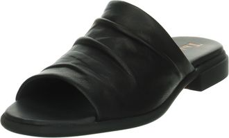 Think Damen KAMAA chromfrei gegerbte nachhaltige Sandale, SCHWARZ 0000