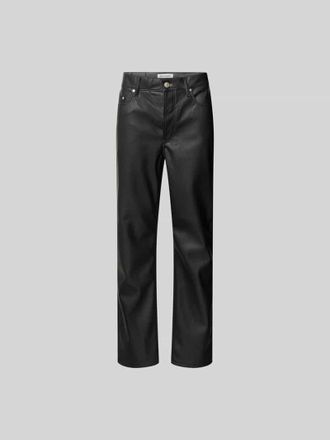 Won Hundred Stoffhose in Leder-Optik